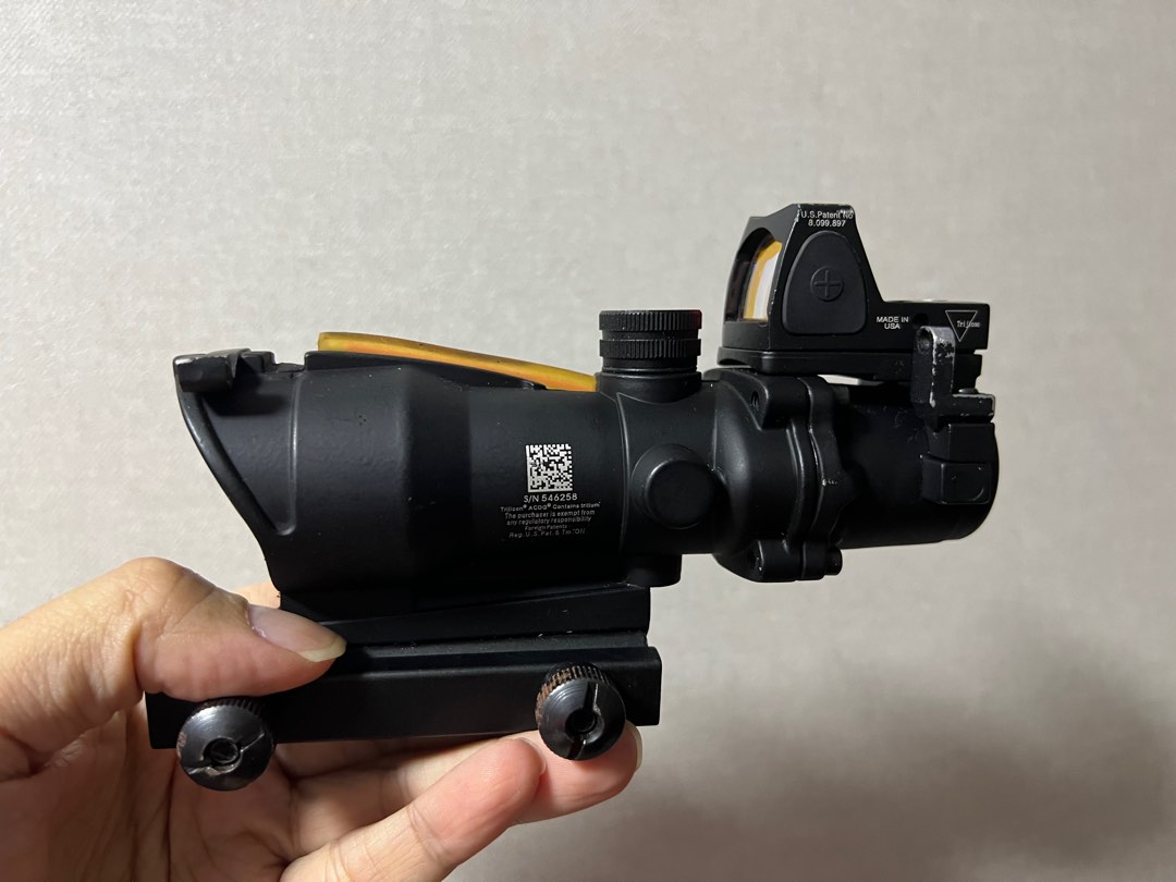 ACOG sight with RMR red dot nerf, Hobbies & Toys, Toys & Games on Carousell