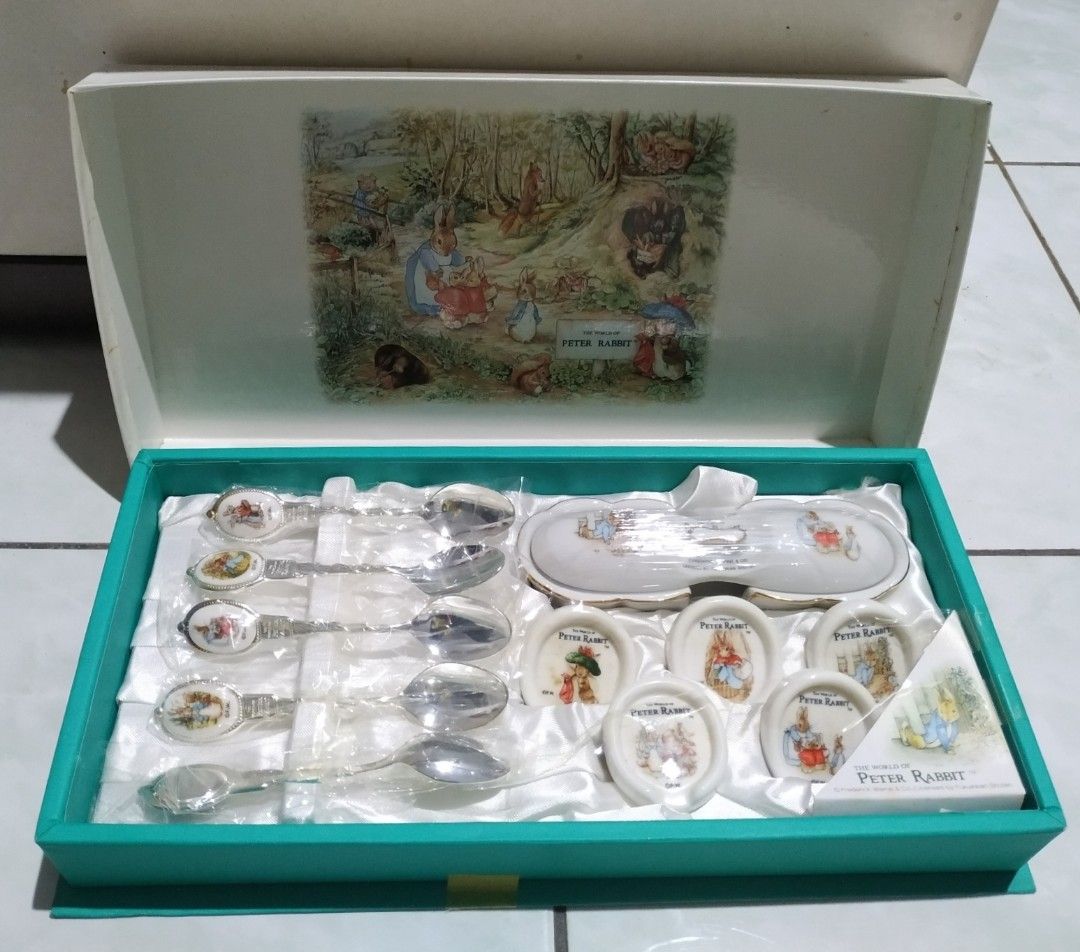 Asahi Peter Rabbit Cloisonne Spoon Fork 11 Pieces Set, Hobbies & Toys ...