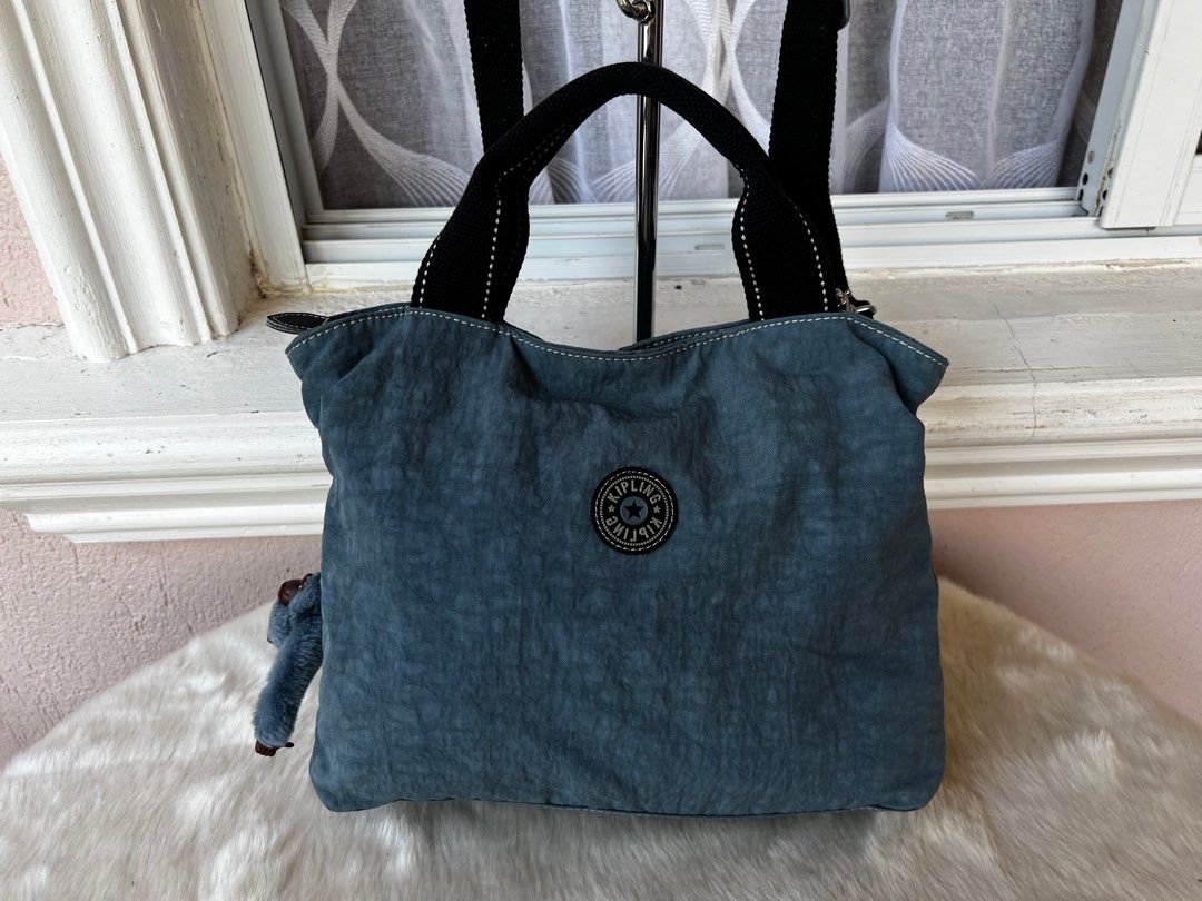 Authentic Kipling Inca 2-way Sling Bag in Denim Blue, Women's Fashion ...