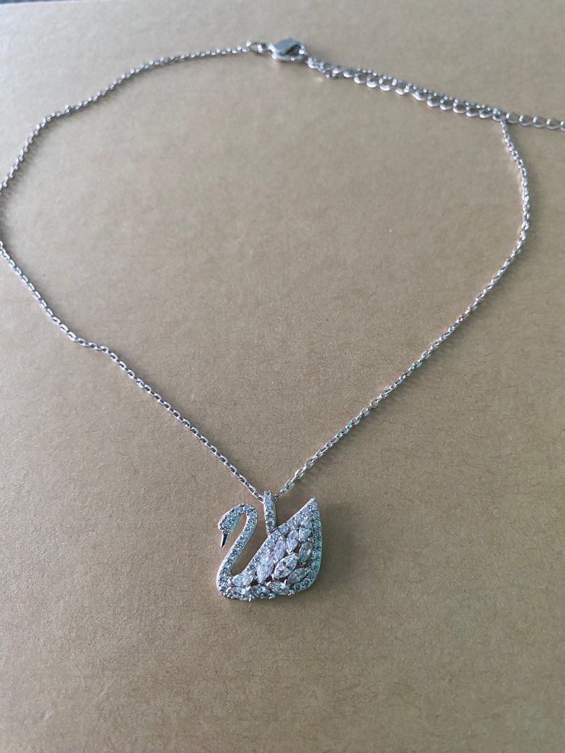 Authentic Swarosky Silver Necklace, Women's Fashion, Jewelry ...