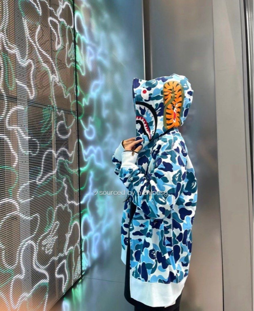 BAPE ABC CAMO SHARK FULL ZIP HOODIE, Men's Fashion, Tops & Sets ...