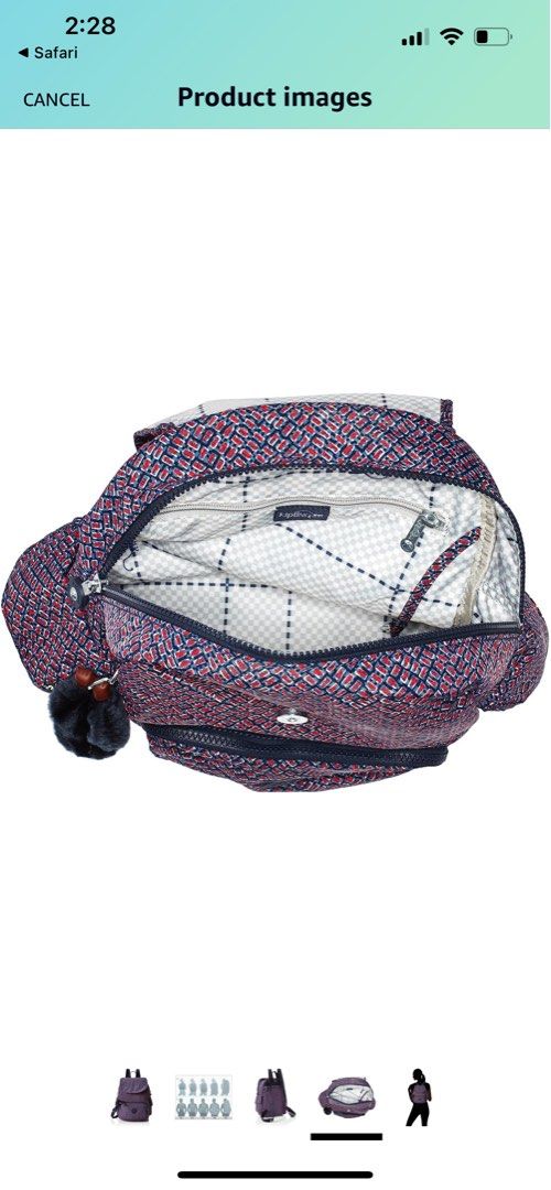 BN kipling city pack S mini Geo backpack, Women's Fashion, Bags ...