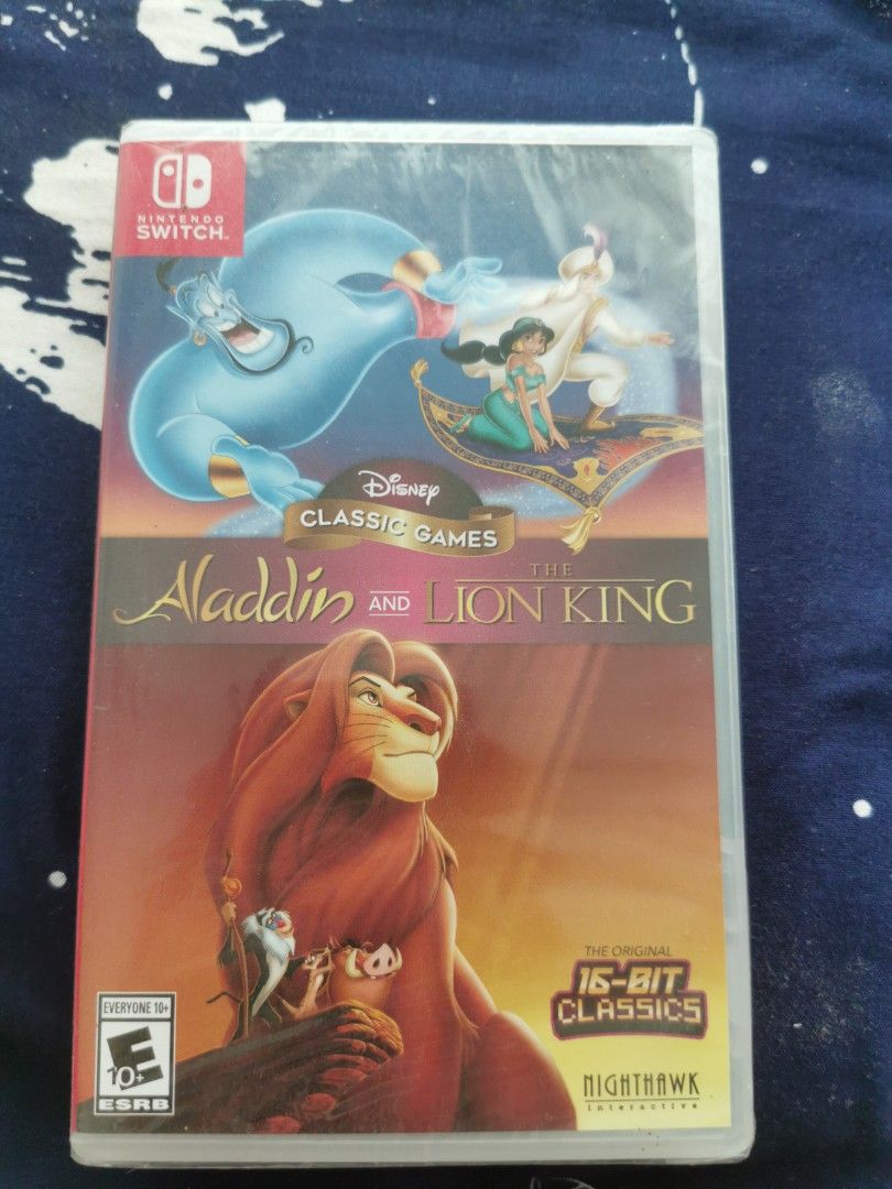 Bnew Sealed Nintendo Switch Aladdin and Lion King, Video Gaming, Video ...