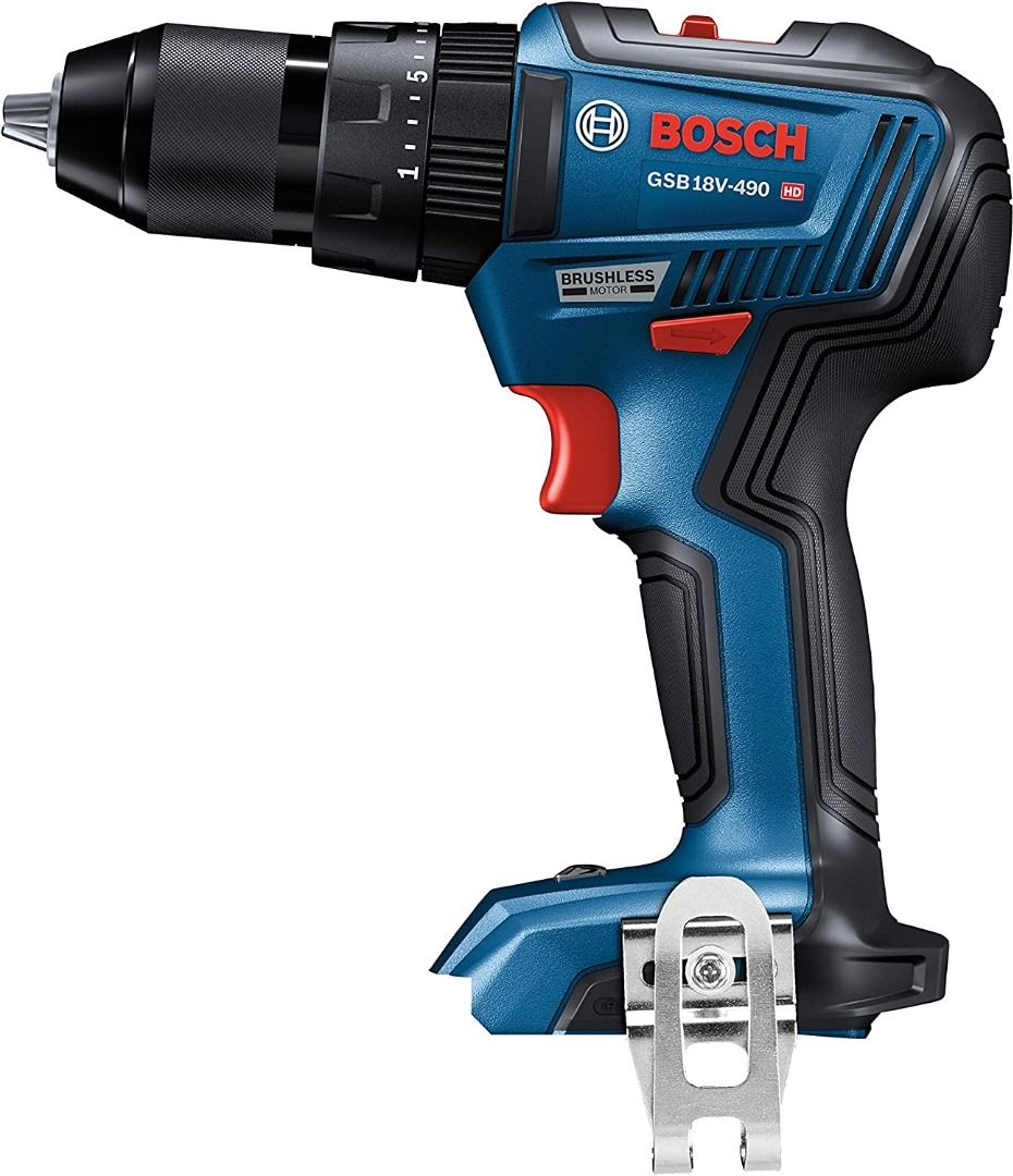 Bosch GSB18V-490N 18V EC Brushless 1/2 In. Hammer Drill/Driver (Bare ...