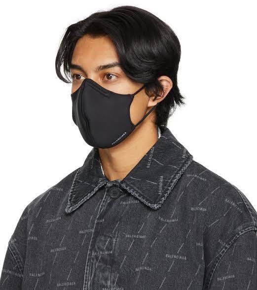 SALE New Authentic BALENCIAGA Mask Unisex Black Logo with Box, Luxury ...