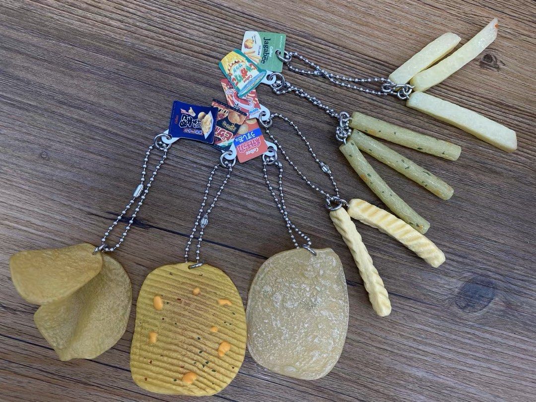 Calbee potato chips funny Keychain (Full Set), Hobbies & Toys, Toys ...