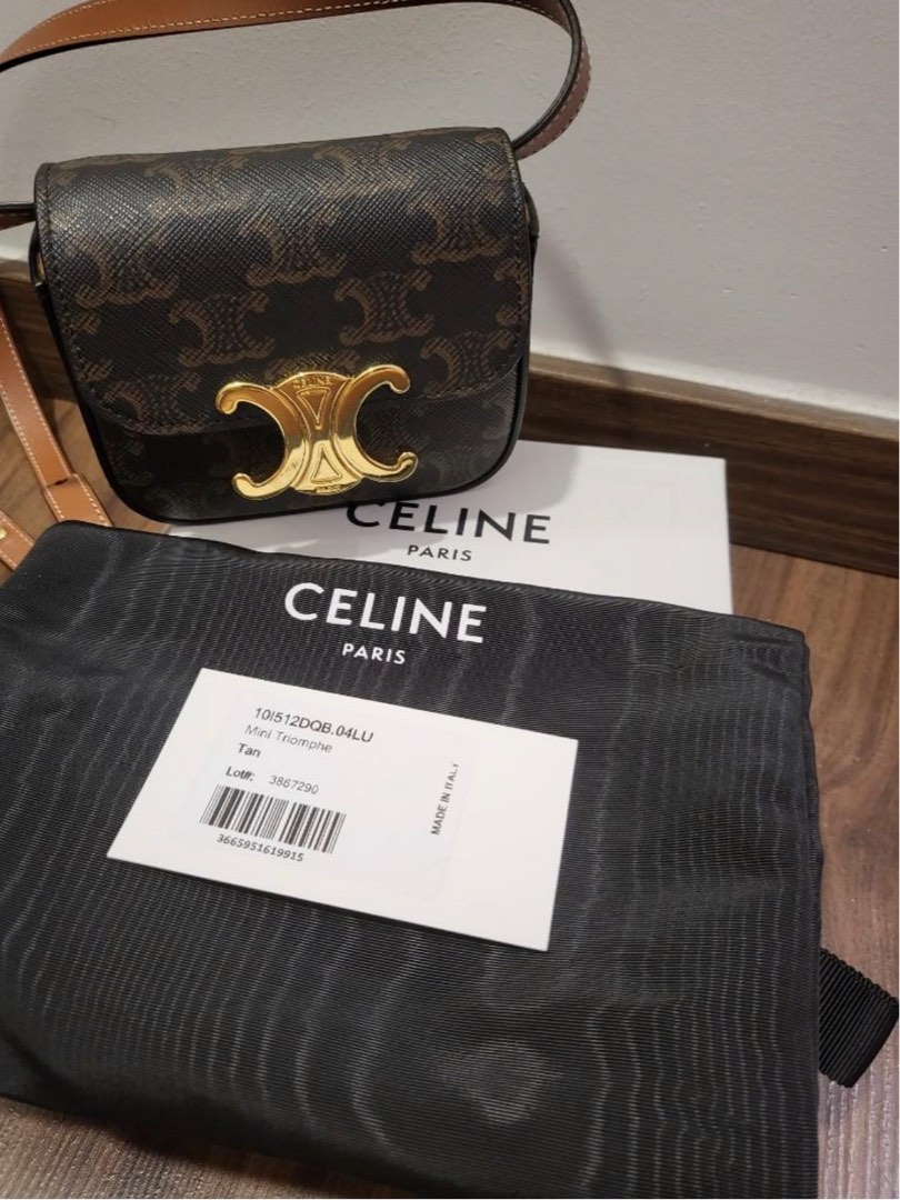 Celine mini triomphe, Luxury, Bags & Wallets on Carousell