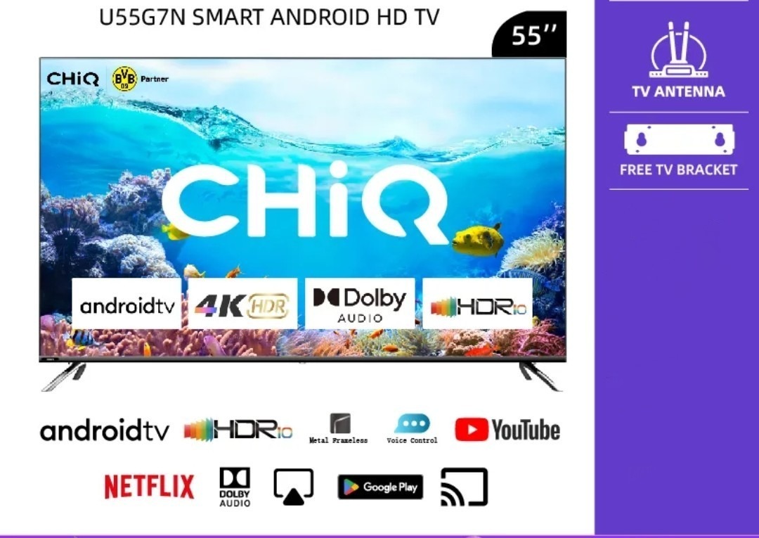 CHiQ U55G7N 4K Android TV, Furniture & Home Living, Furniture, TV ...