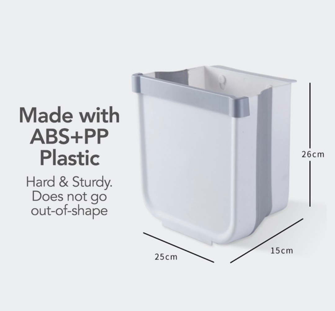 Collapsible Kitchen Food Trash Bin / Dustbin, Furniture & Home Living ...