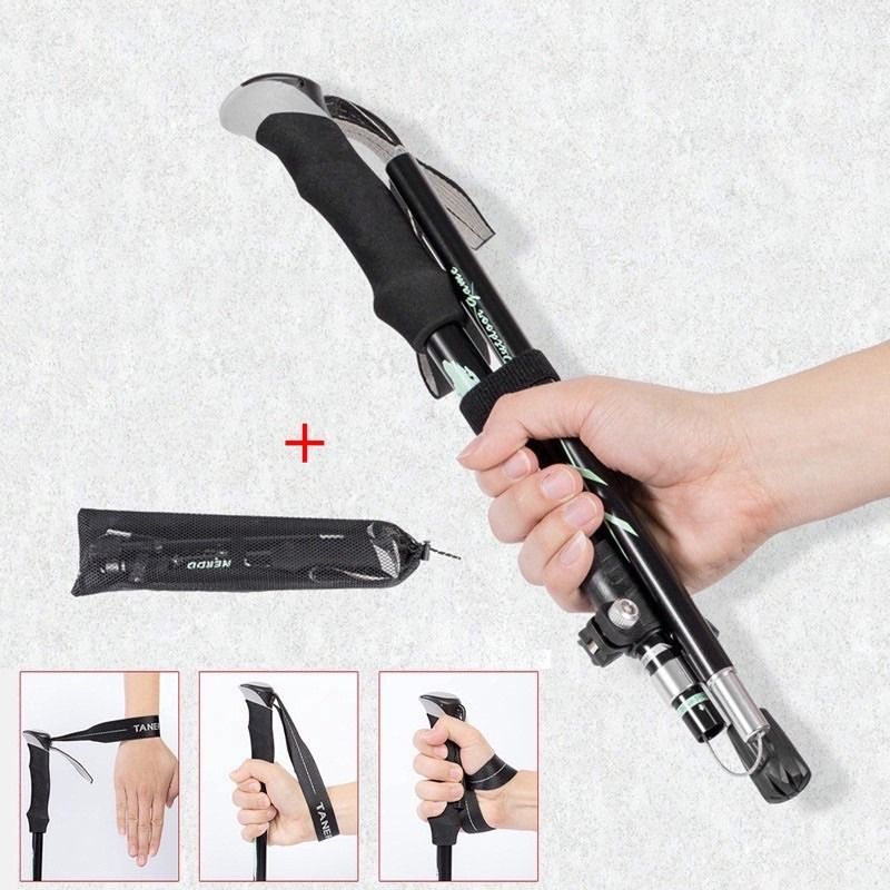 Collapsible Tri-fold Trekking Hiking Poles, Sports Equipment, Hiking ...