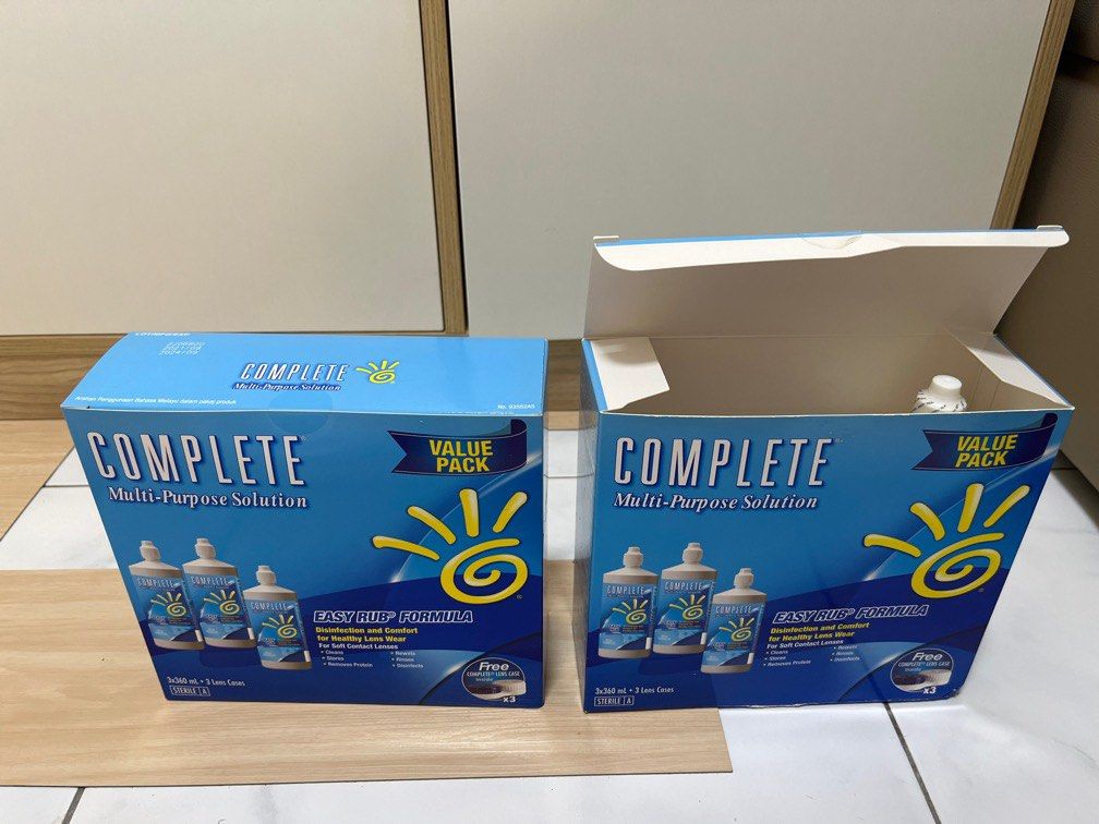 Complete multi purpose solution 4 x 360ml, Beauty & Personal Care, Vision Care on Carousell