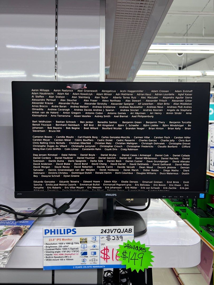 Corporate/Office Philips 24 inch Monitor 243V7QJAB, Computers & Tech ...