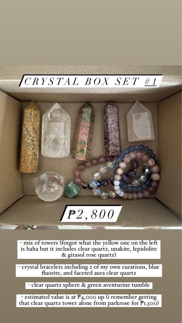 Crystal Box Set #1, Hobbies & Toys, Toys & Games on Carousell