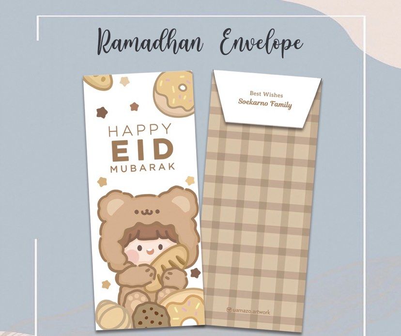 Custom Sampul Hari Raya Eid Money Cute, Hobbies & Toys, Stationery ...