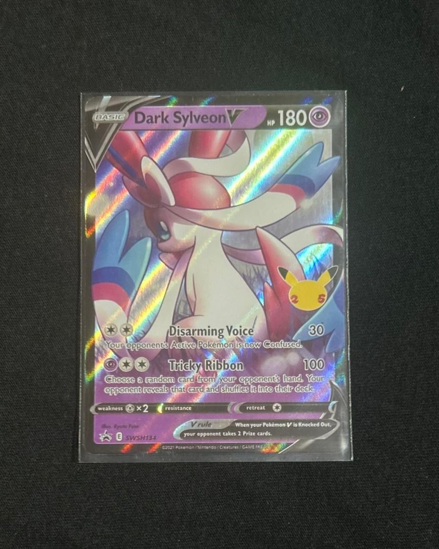 Dark Sylveon V - #SWSH134, Hobbies & Toys, Toys & Games on Carousell