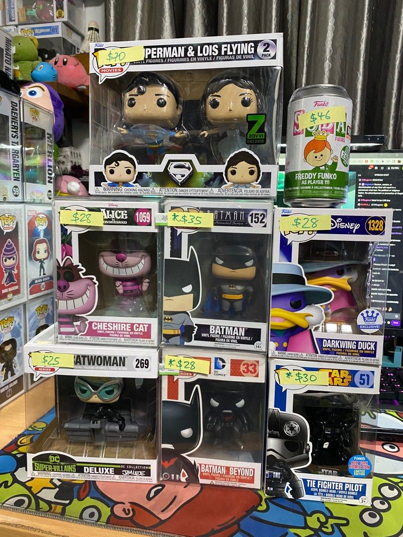 DC & Disney Funko Pops - Superman & Lois Flying | Cheshire Cat ...