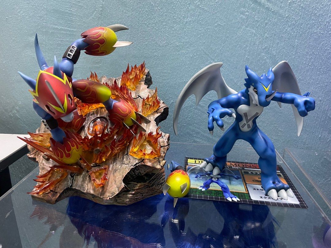 Digimon GK - Flamedramon & Exveemon, Hobbies & Toys, Collectibles ...