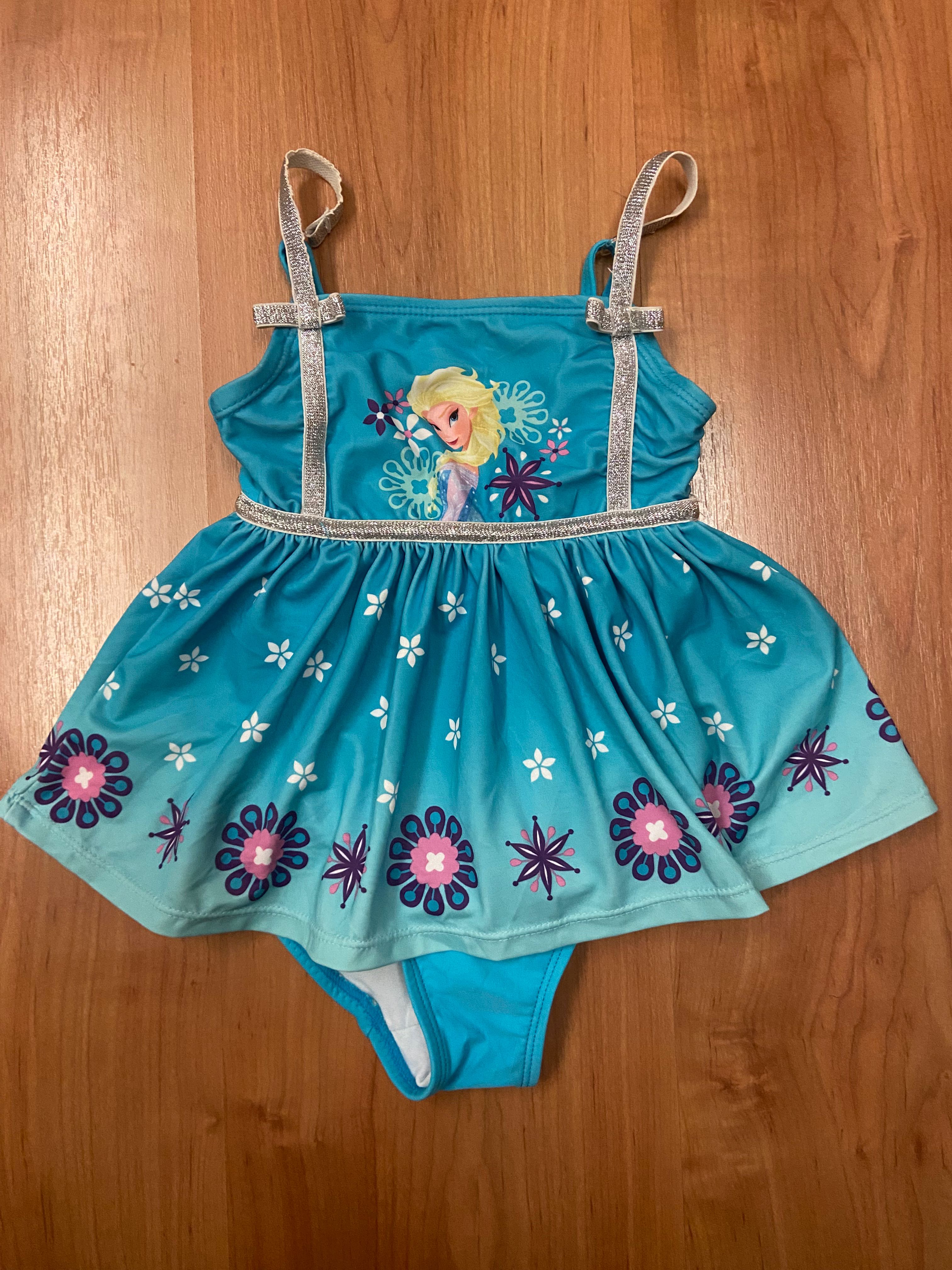 Disney frozen elsa peplum kids swimsuit swimwear, Babies & Kids, Babies ...