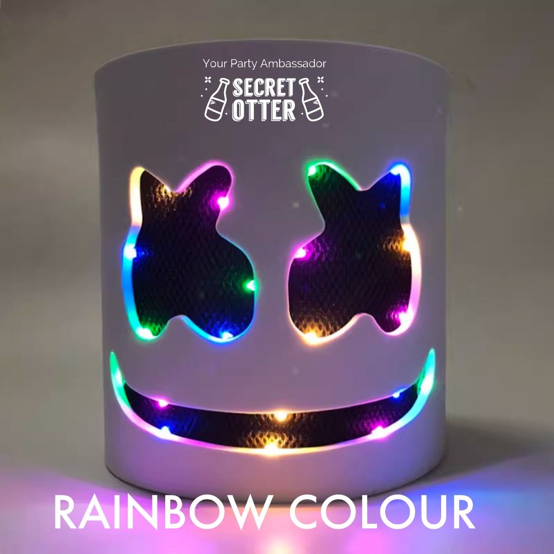 DIY Your Own Marshmello Mask with LED Lights, Hobbies & Toys, Toys ...