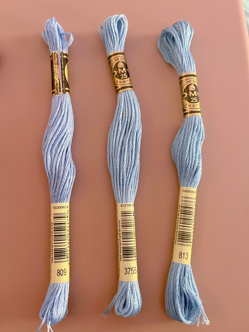 DMC Embroidery Threads Blue, Hobbies & Toys, Stationery & Craft, Craft ...