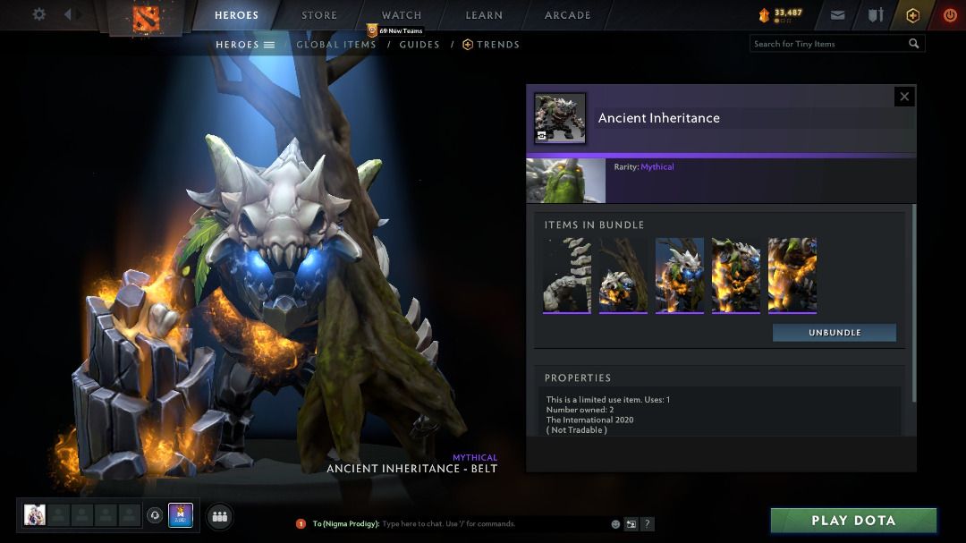 DOTA 2 The International 10 Collector's Cache Rare - Ancient ...