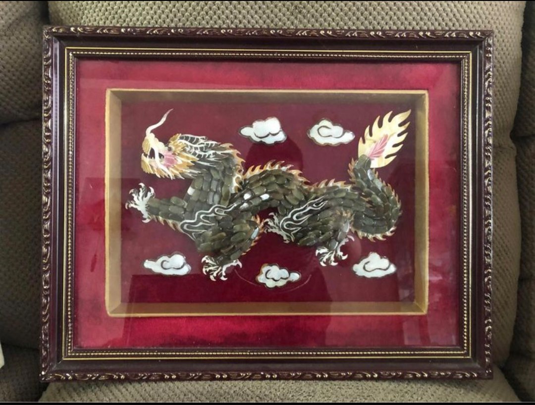 Dragon portrait decor Jade Dragon wall deco, Furniture & Home Living ...