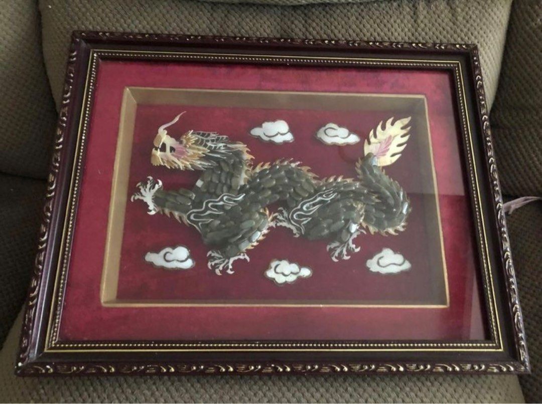 Dragon portrait decor Jade Dragon wall deco, Furniture & Home Living ...