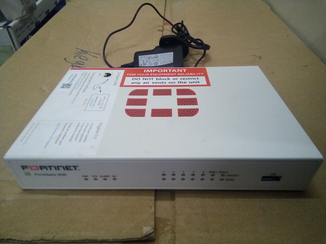Firewall Fortinet, Fortigate 50E, Computers & Tech, Parts & Accessories, Networking on Carousell