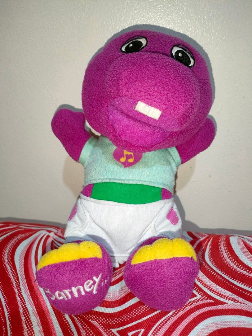 For Sale Big Baby Barney Original Stuffed Toy Battery operated, Hobbies ...