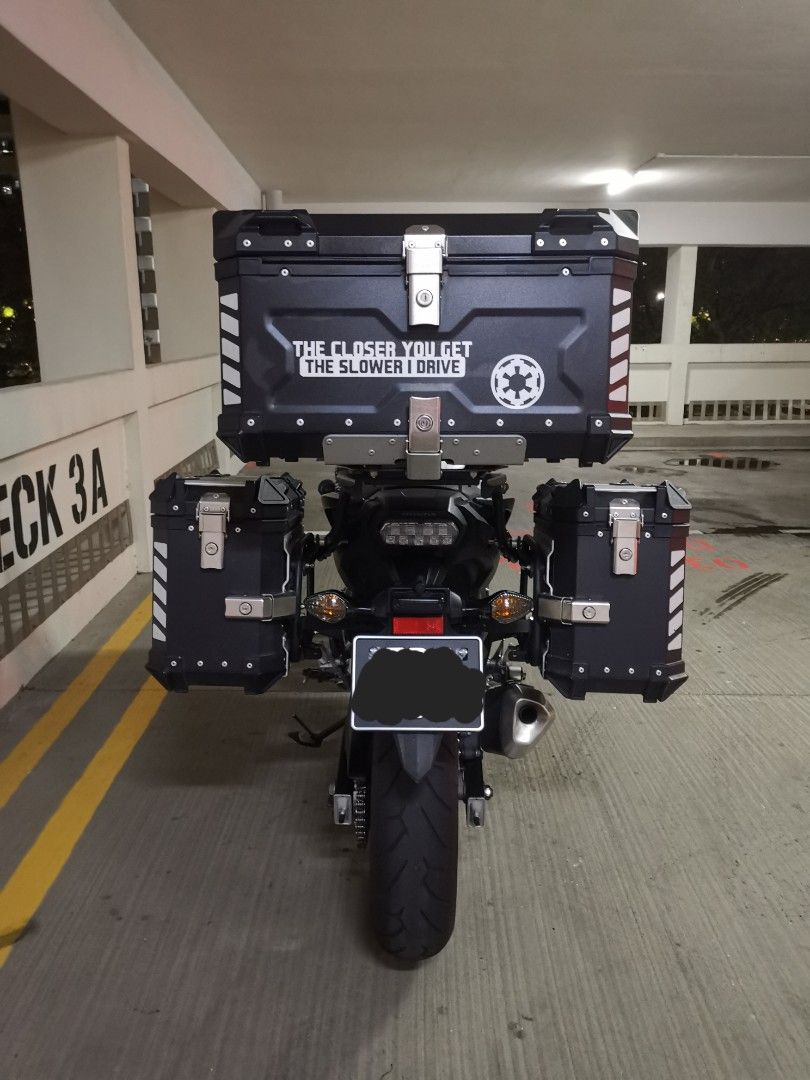 NC750X Freedom Aluminium Top & Side Box, Motorcycles, Motorcycle ...