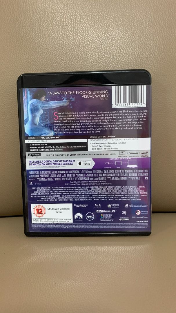GHOST IN THE SHELL 4K ULTRA HD + BLU-RAY (UK), Hobbies & Toys, Music & Media, CDs & DVDs on ...