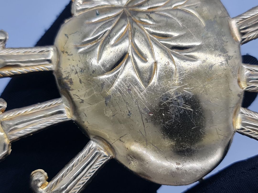 GOLD PLATED BRASS MATER DOLOROSA IMMACULATE HEART WITH SEVEN SORROWS ...