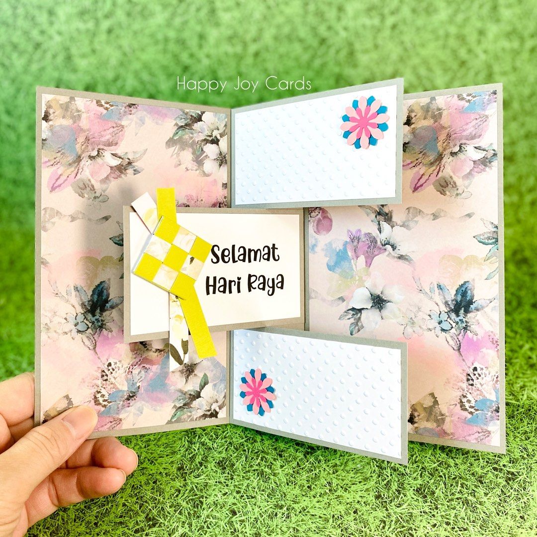 Handmade Triple Panel Pop Up Card - Hari Raya series, Hobbies & Toys ...