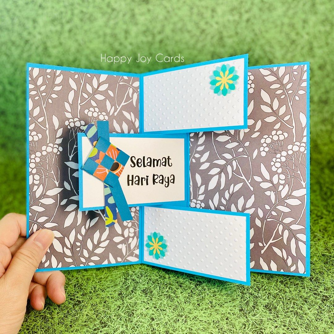 Handmade Triple Panel Pop Up Card - Hari Raya series, Hobbies & Toys ...