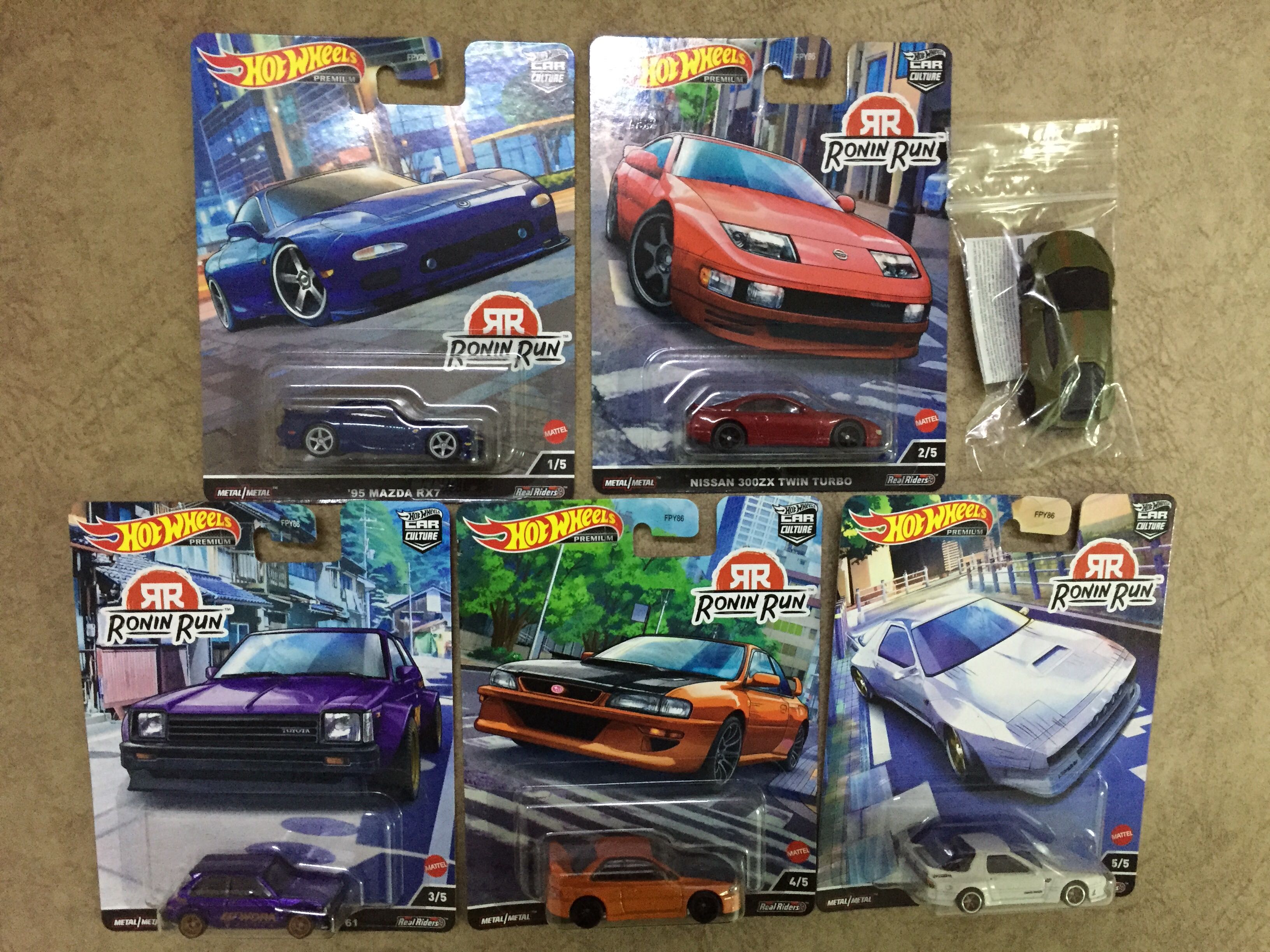 Hotwheels Car Culture Ronin Run Subaru Impreza Mazda RX-7 Pandem Nissan ...