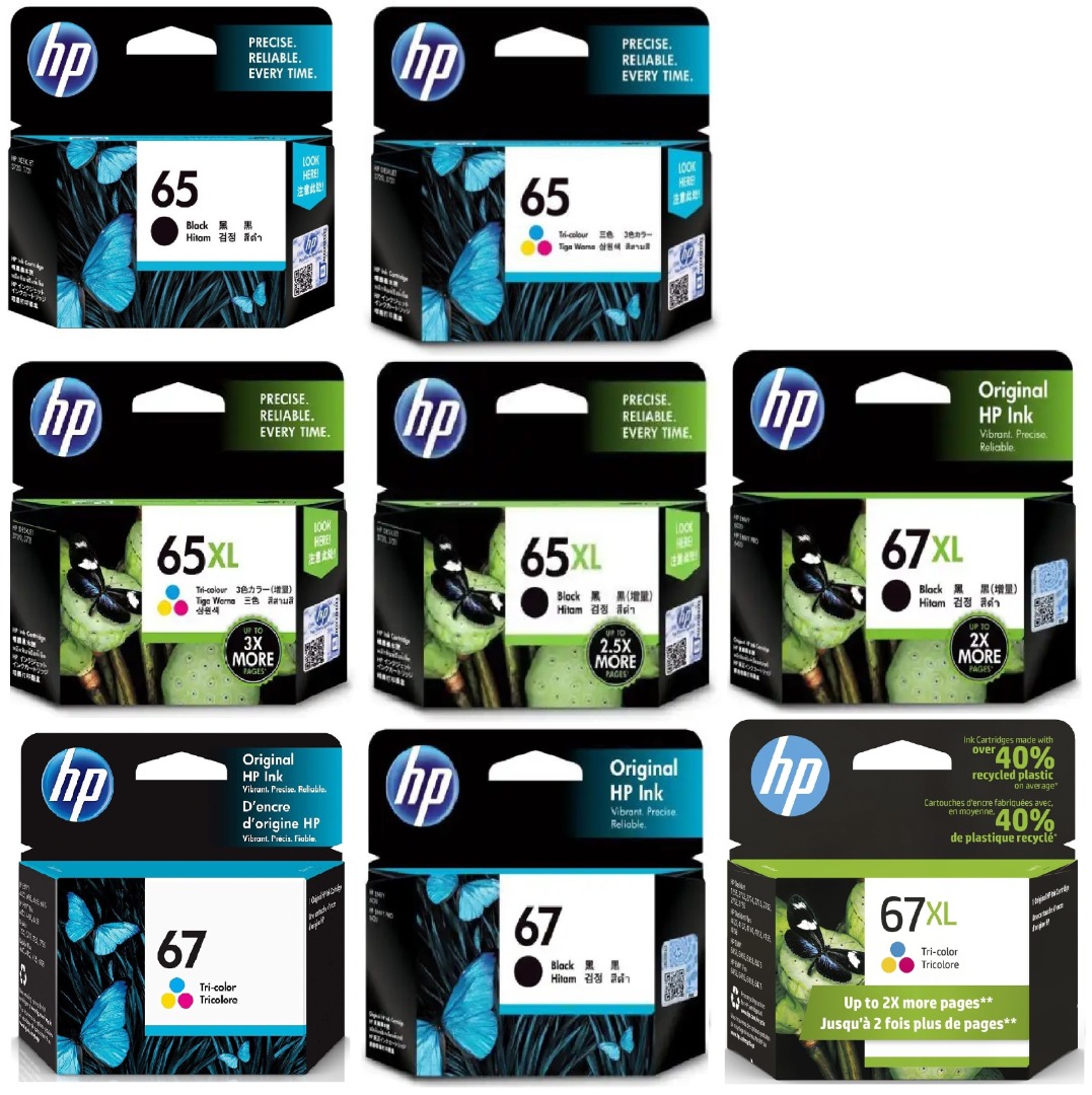 HP Original Ink Cartridge 65 67, Computers & Tech, Printers, Scanners ...