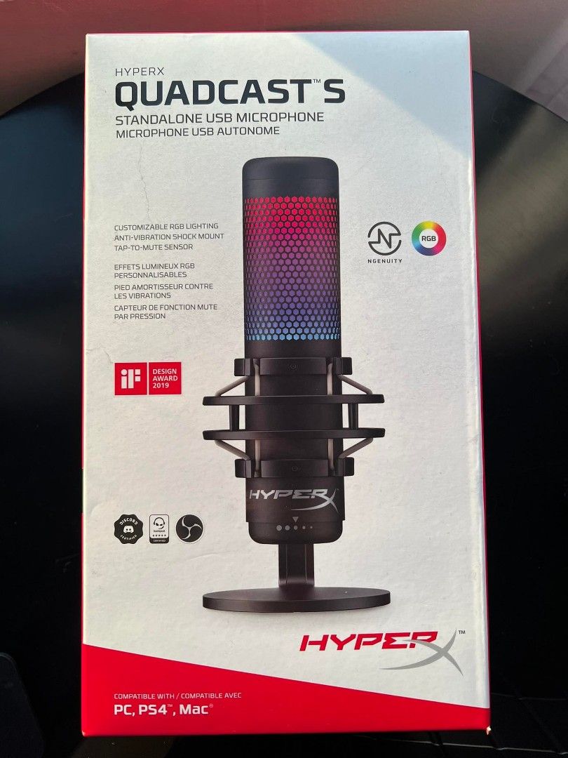 HYPERX QUADCAST S, Audio, Microphones on Carousell