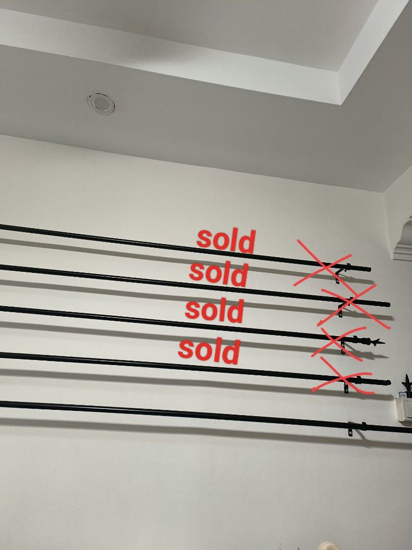 Ikea curtain rods, Furniture & Home Living, Home Decor, Curtains ...