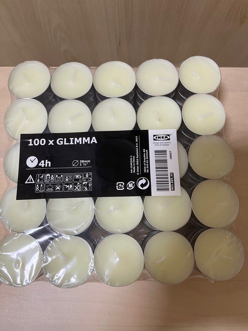 Ikea Tealight Candles (Unscented), Furniture & Home Living, Home ...
