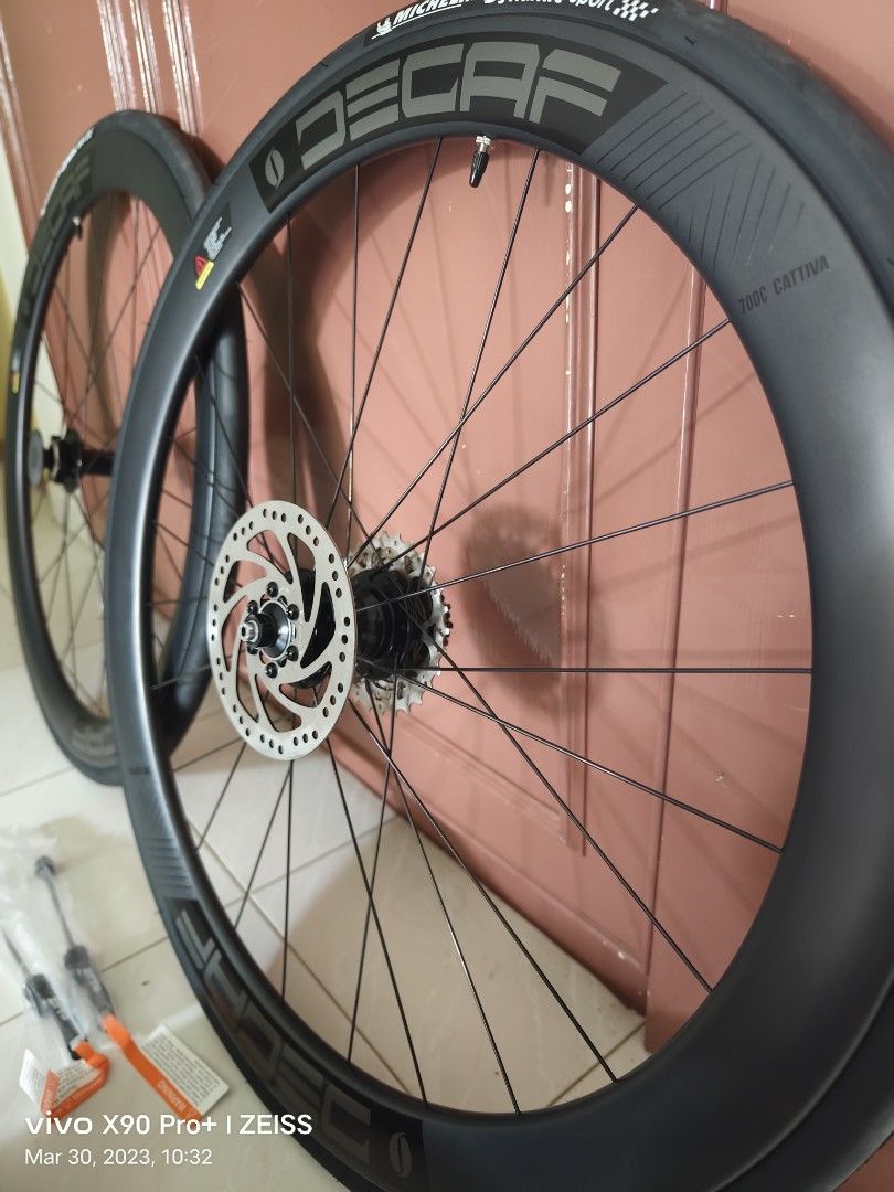 Java CATTIVA 700C 50mm high profile aero carbon wheelset, Sports ...