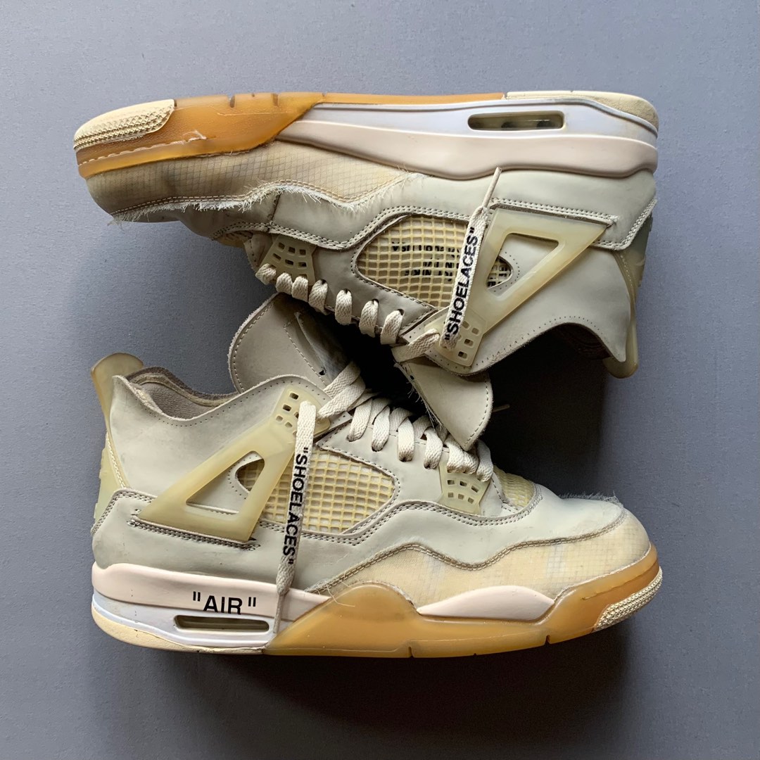 Jordan 4 Retro Off-white Sail on Carousell