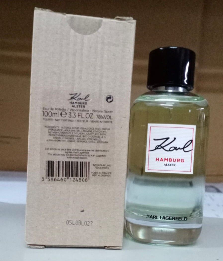 Karl Lagerfeld Hamburg Alster EDT 100ml (Tester), Beauty & Personal ...