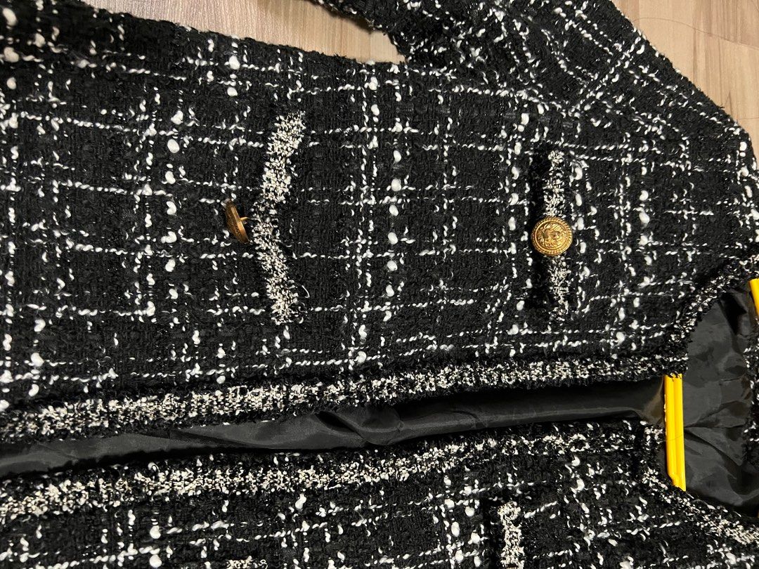 Korean Tweed Jacket, Women's Fashion, Coats, Jackets and Outerwear on ...