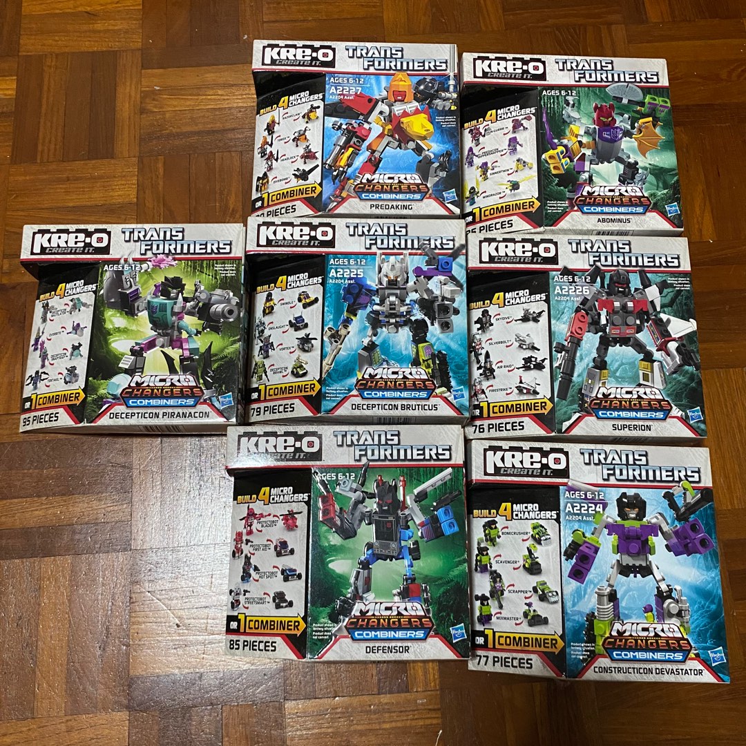 KRE-O Kreo Micro Changers Combiners Transformers G1 Bruticus Devastator ...
