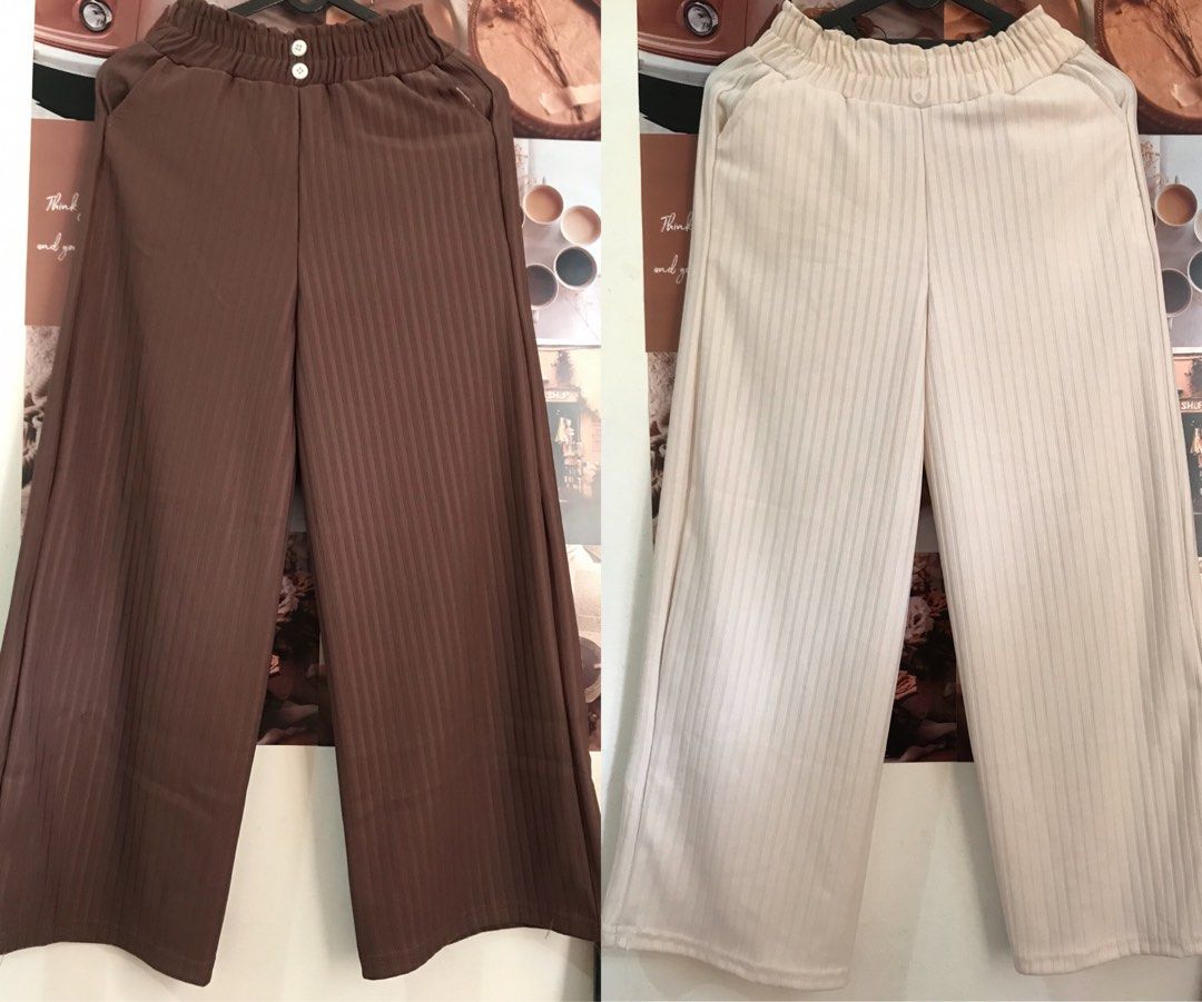 Kulot knit all size warna coksu&choco, Fesyen Wanita, Pakaian Wanita ...