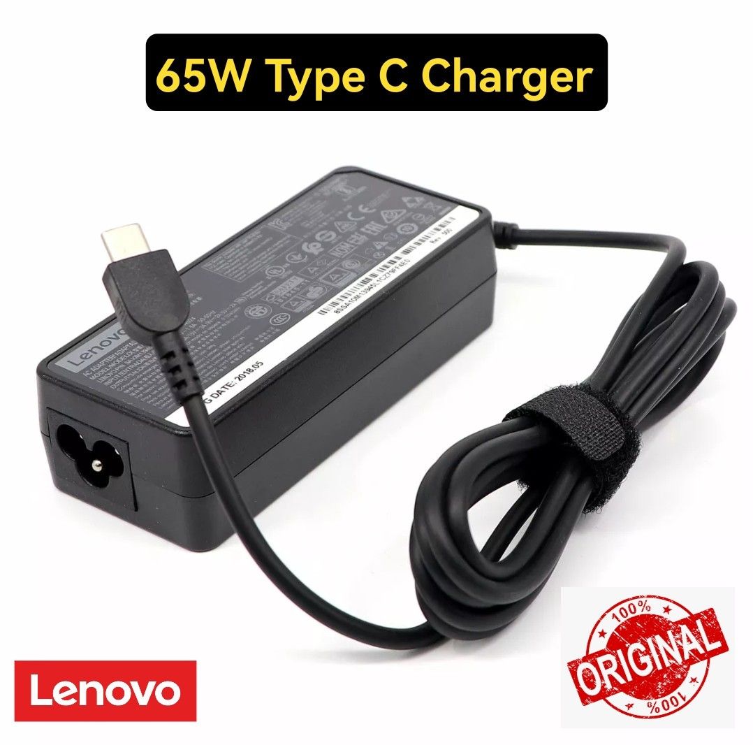 Lenovo 65W Type C laptop Charger AC Adapter Thinkpad Yoga Original ...