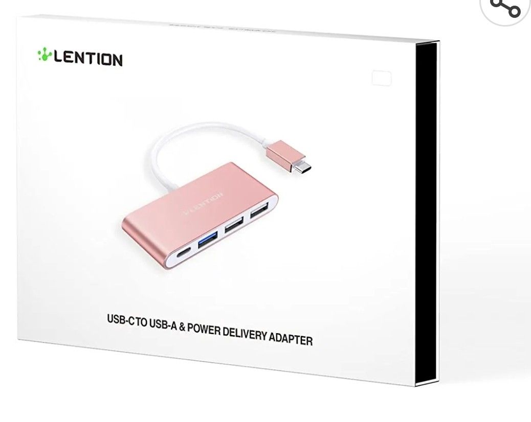LENTION 4-in-1 USB-C Hub with Type C, USB 3.0, USB 2.0 Compatible 2023 ...