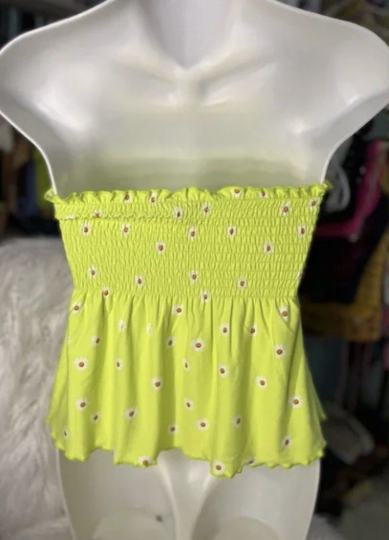Lime Green Tube Top on Carousell