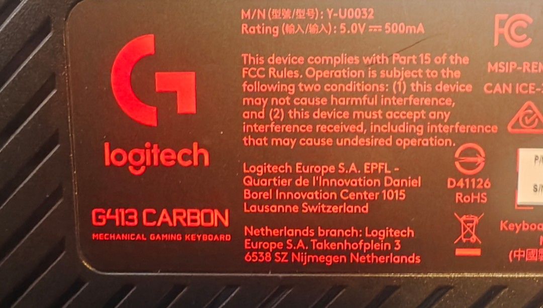 Logitech G413 Carbon Mechanical Keyboard, Computers & Tech, Parts ...