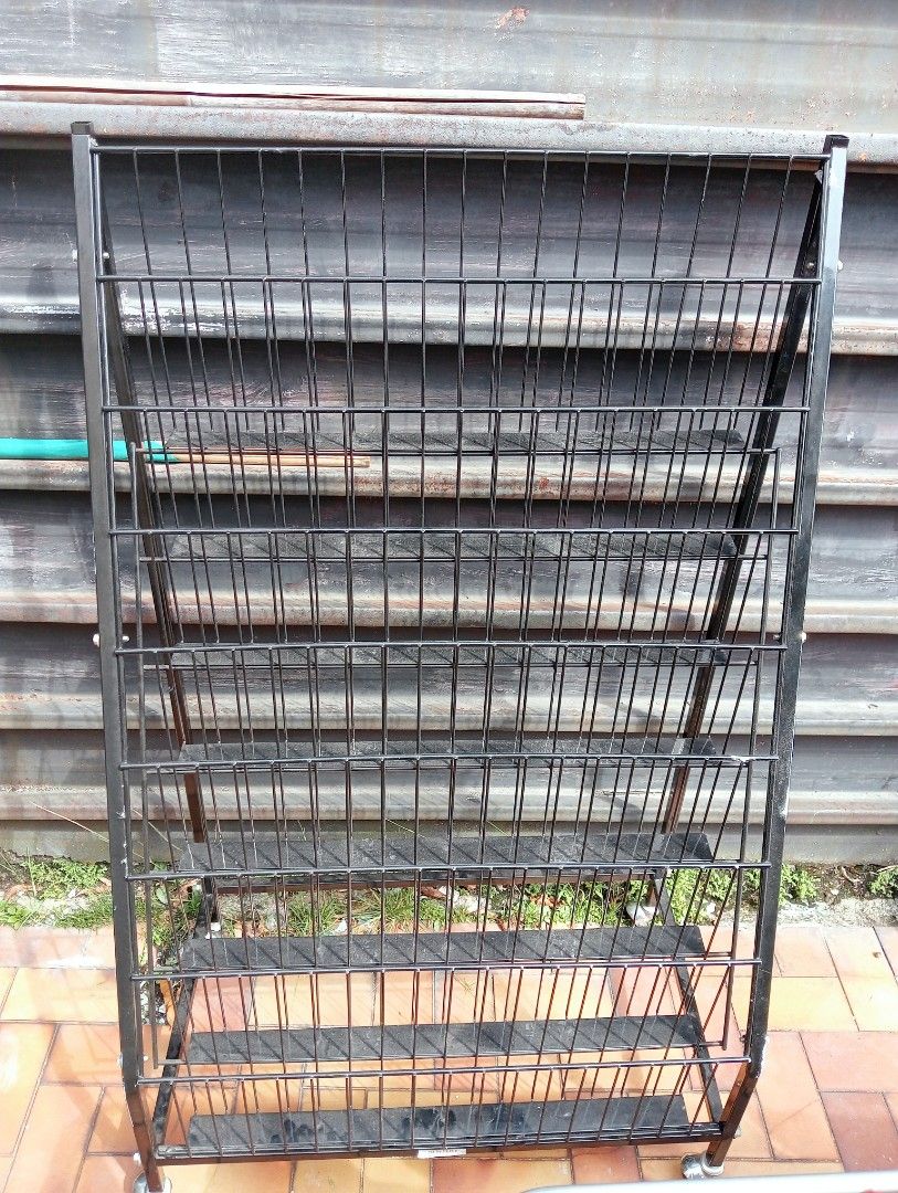 Metal book display rack, Furniture & Home Living, Furniture, Shelves ...